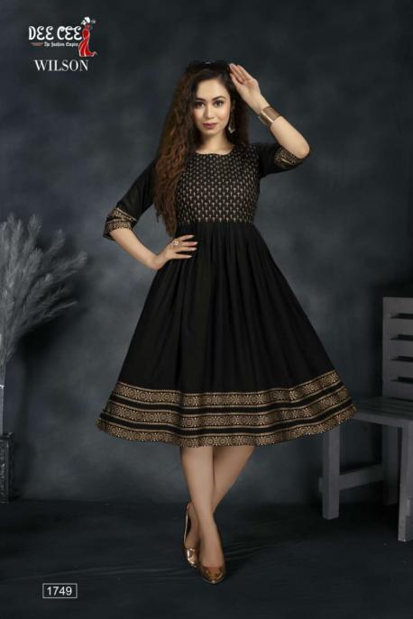 Dee Cee Wilson Rayon Embroidery Designer Kurti Collection: Textilecatalog