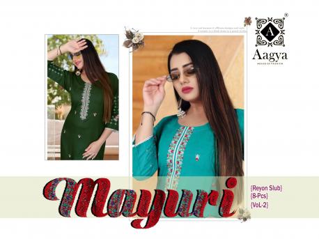Mayuri Vol.2 Rayon Exclusive Designer Kurti Collection: Textilecatalog