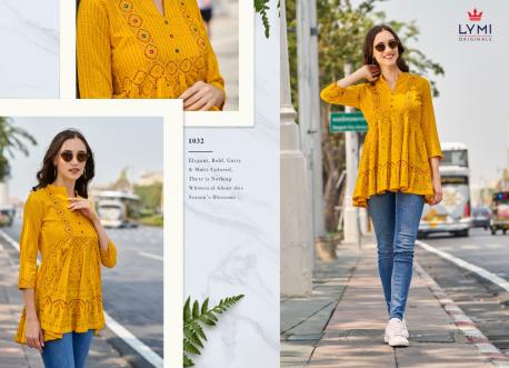 Lymi Colours Designer Western Ladies Top Collection: Textilecatalog