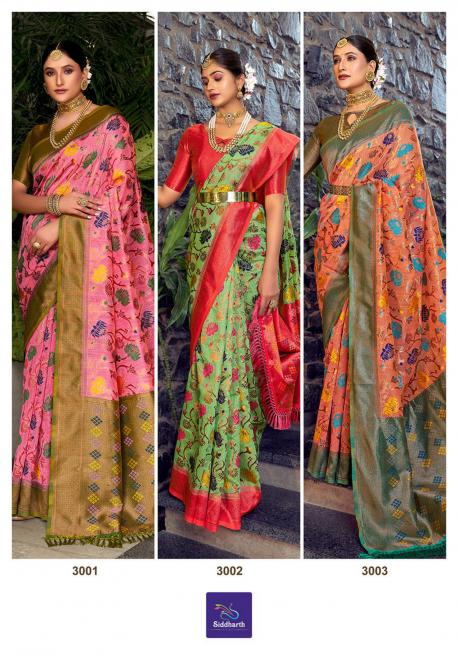 Siddharth Silk Varanasi Vol 1 Frestive Designer Saree Collection ...