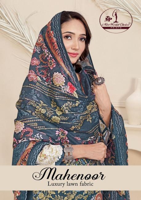 Miss World Mehnoor Vol-1 – Luxury Lawn Collection: Textilecatalog