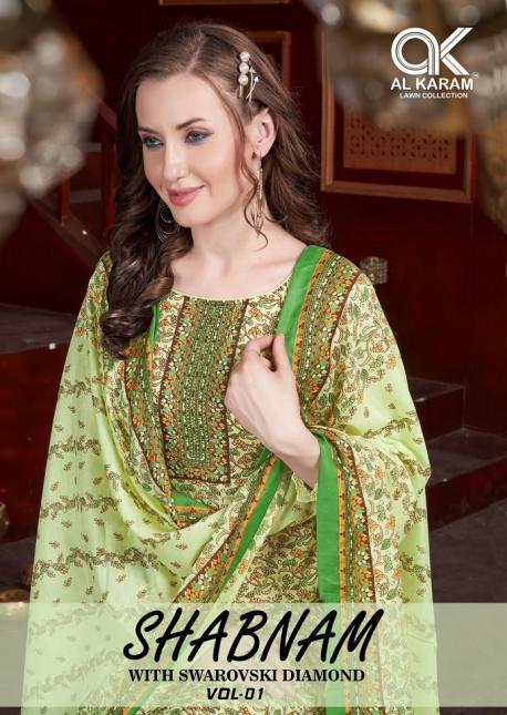 Alkaram Shabnam Vol-1 – Dress Material: Textilecatalog