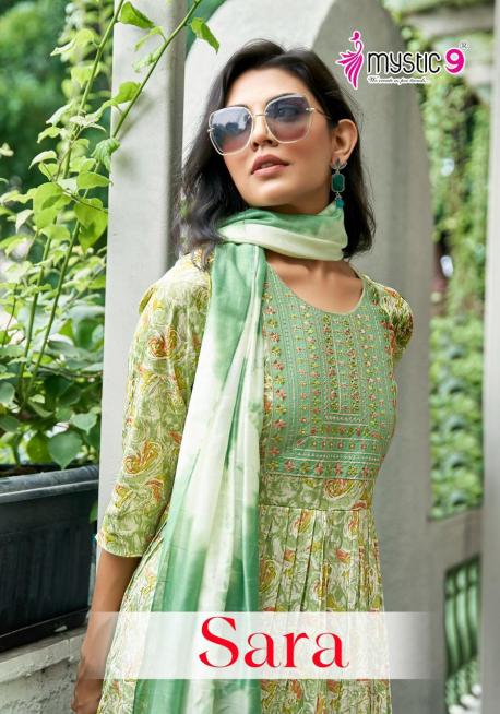 Mystic9 Sara Vol-11 – Nyra Cut Kurti With Pant & Dupatta: Textilecatalog