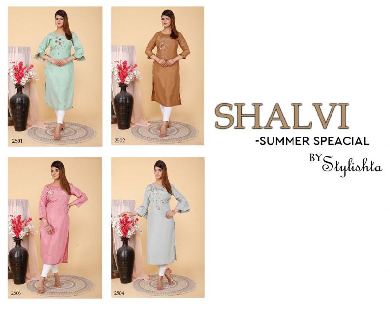 Stylishta Shalvi Soft Silk Designer Exclusive Kurti Collection ...
