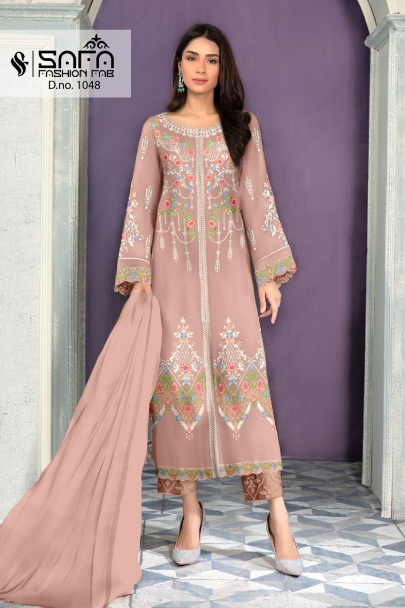 Safa Fashion 1048 Western Wear Top Bottom With Dupatta: Textilecatalog