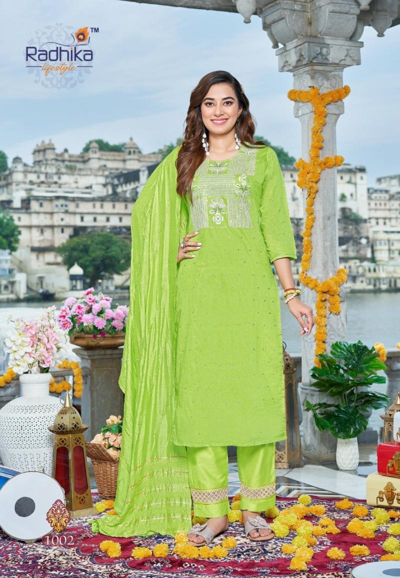 Radhika Sabhyata Vol 1 chanderi Designer Exclusive Readymade Suit ...