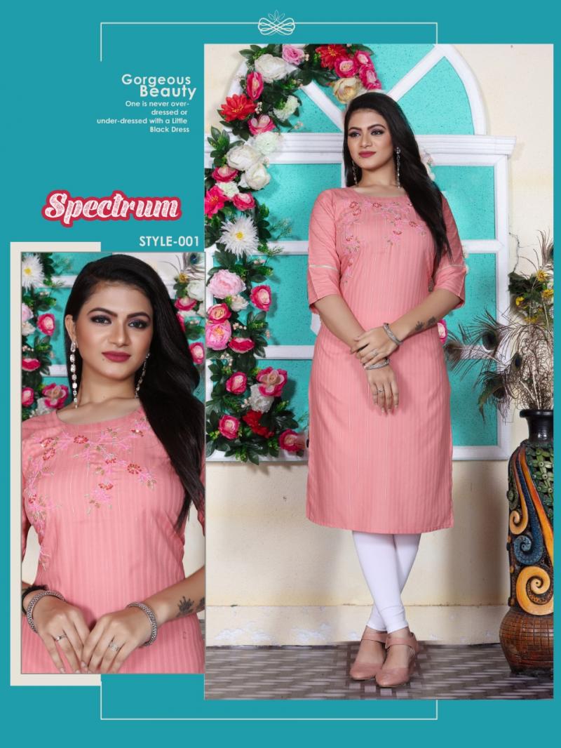 Aagya Spectrum Rayon Designer Exclusive Kurti Collection: Textilecatalog