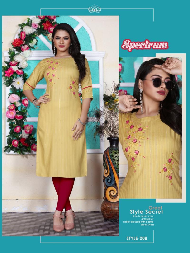 Aagya Spectrum Rayon Designer Exclusive Kurti Collection: Textilecatalog