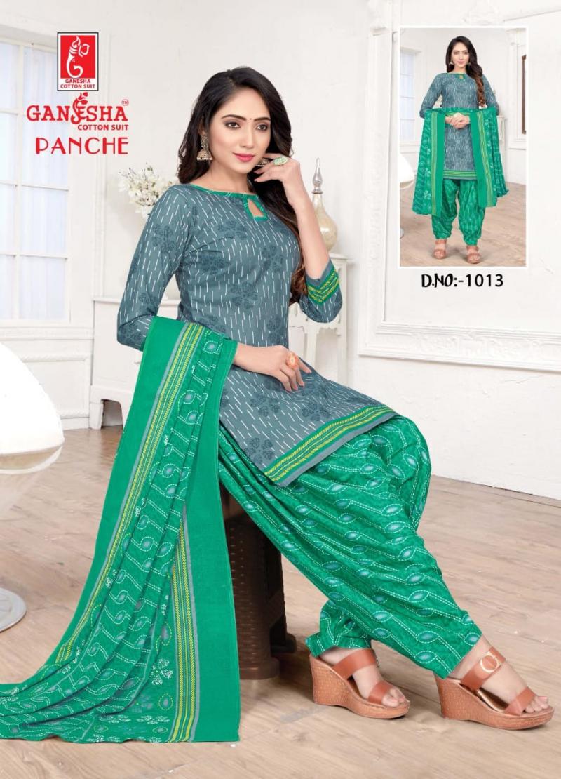 Ganesha Panche Vol-1 Indo Cotton Designer Patiyala Dress Material ...