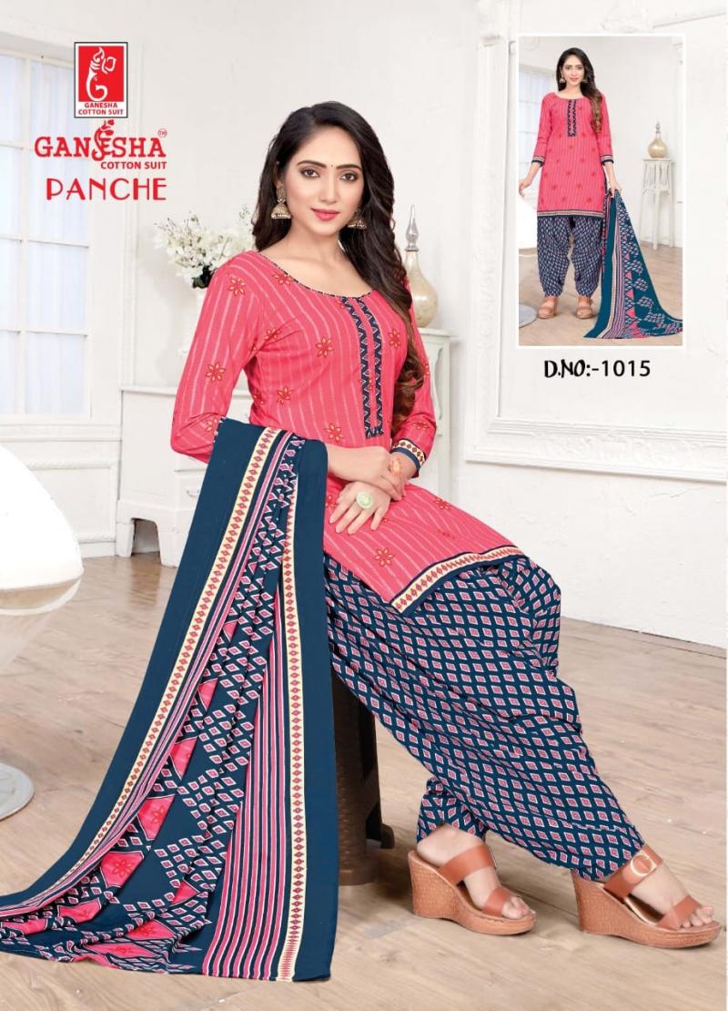 Ganesha Panche Vol-1 Indo Cotton Designer Patiyala Dress Material ...