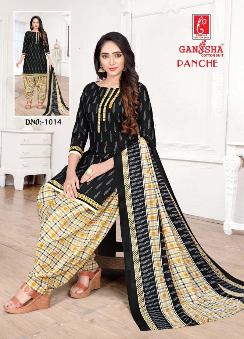 Ganesha Panche Vol-1 Indo Cotton Designer Patiyala Dress Material ...