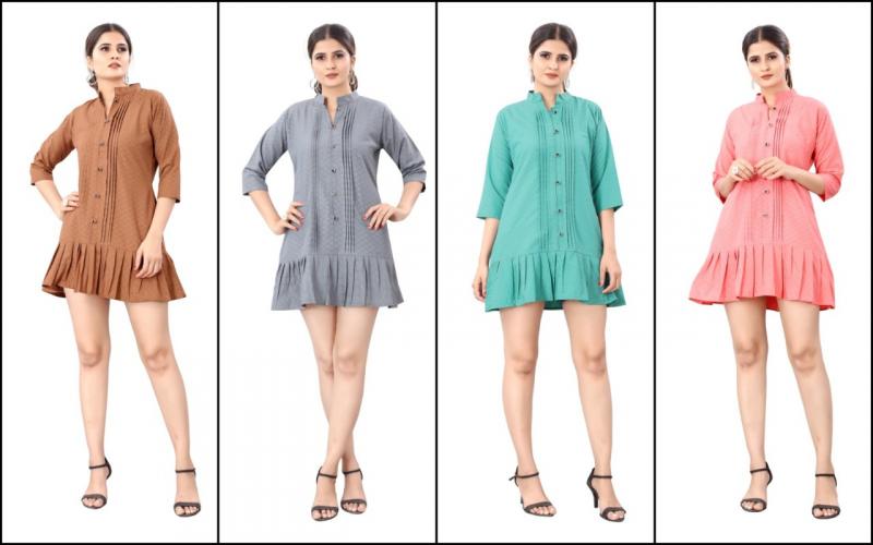Western Top 24 Jacquard Ethnic Wear Short Frock Collection: Textilecatalog