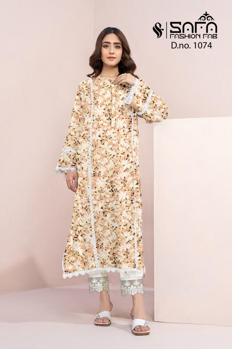 Safa Fashion 1074 Western Wear Top With Bottom Collection: Textilecatalog