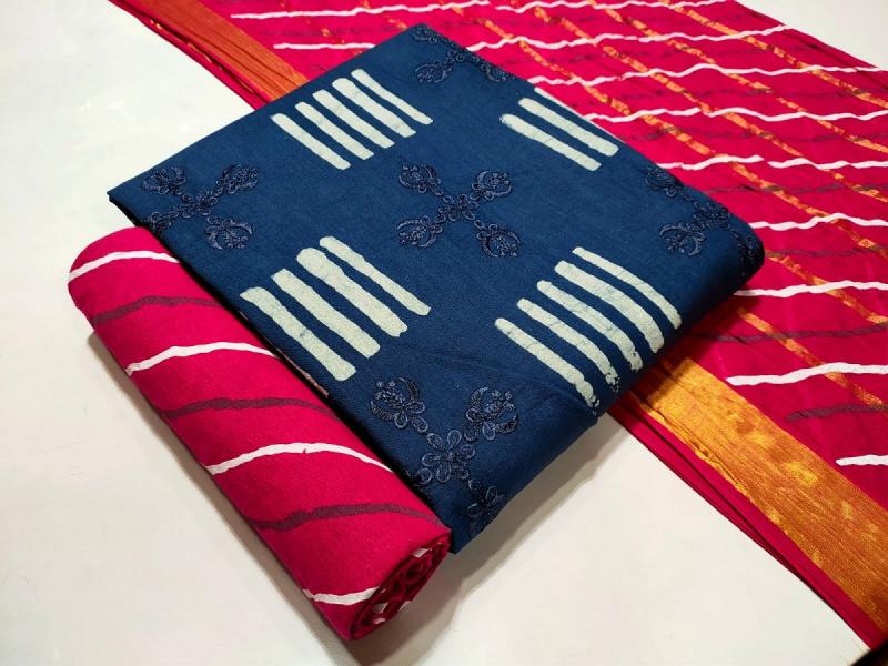 Nemi Wax Batik Leriyu With Work Vol-7 Cotton Designer Dress Material ...