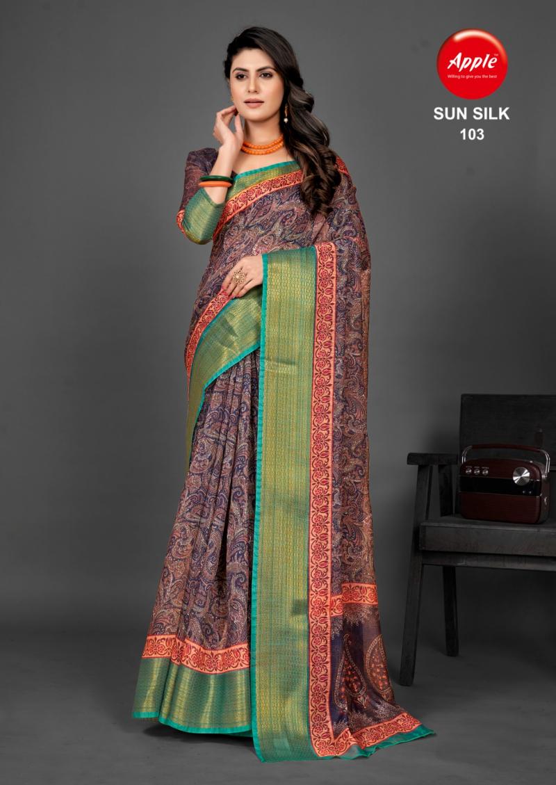 Apple Sun Silk Vol 1 Festive New Silk Saree Collection: Textilecatalog