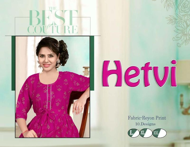 Moksha Hetvi Regular Wear Rayon Designer Kurti Collection: Textilecatalog