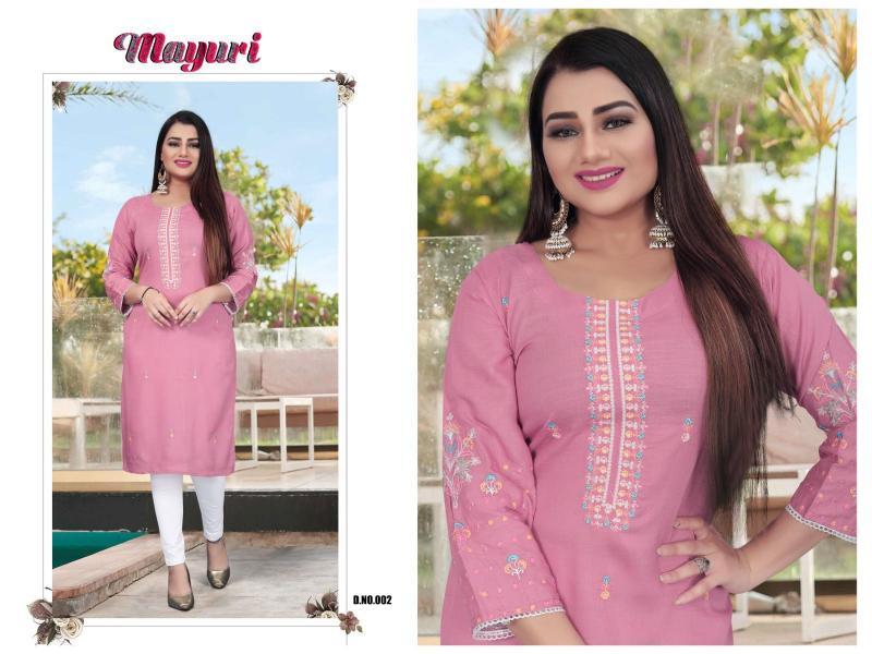Mayuri Vol.2 Rayon Exclusive Designer Kurti Collection: Textilecatalog
