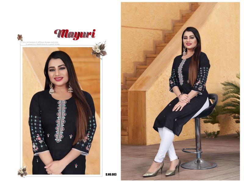 Mayuri Vol.2 Rayon Exclusive Designer Kurti Collection: Textilecatalog