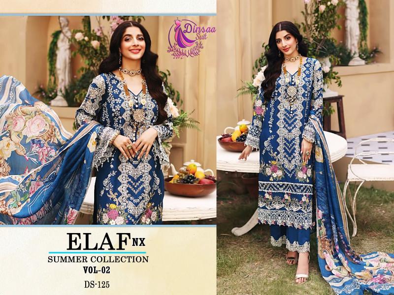 Dinsaa Elaf Summer Collection Vol 2 Nx Designer Pakistani Suit ...