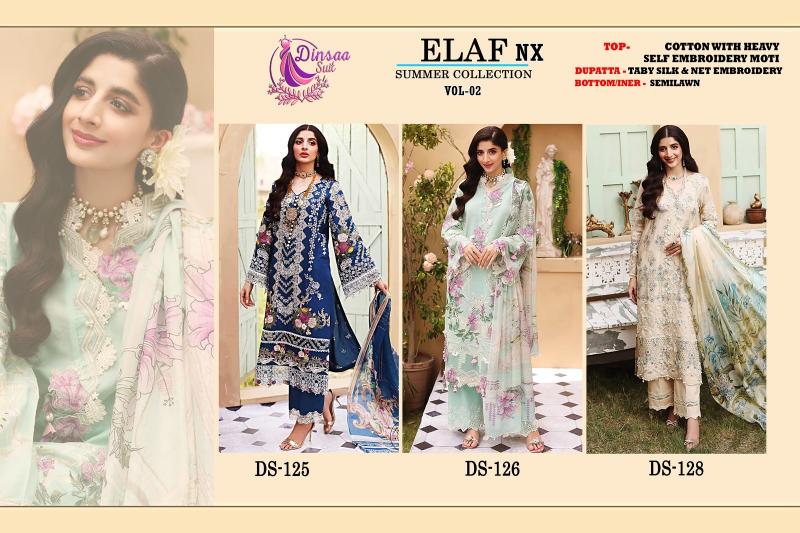 Dinsaa Elaf Summer Collection Vol 2 Nx Designer Pakistani Suit ...
