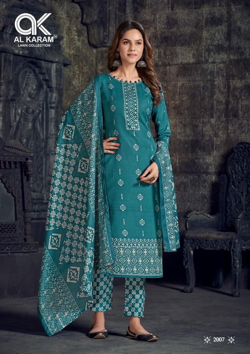 Al Karam Johra Vol-2 Cotton Exclusive Designer Dress Material ...
