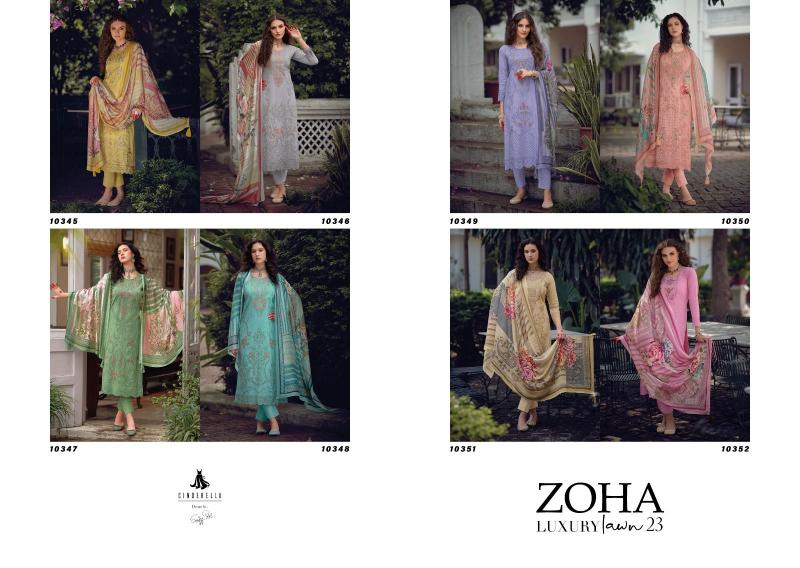 Cinderella Zoha Luxury Lawn 23 Cotton Salwar Kameez Collection ...