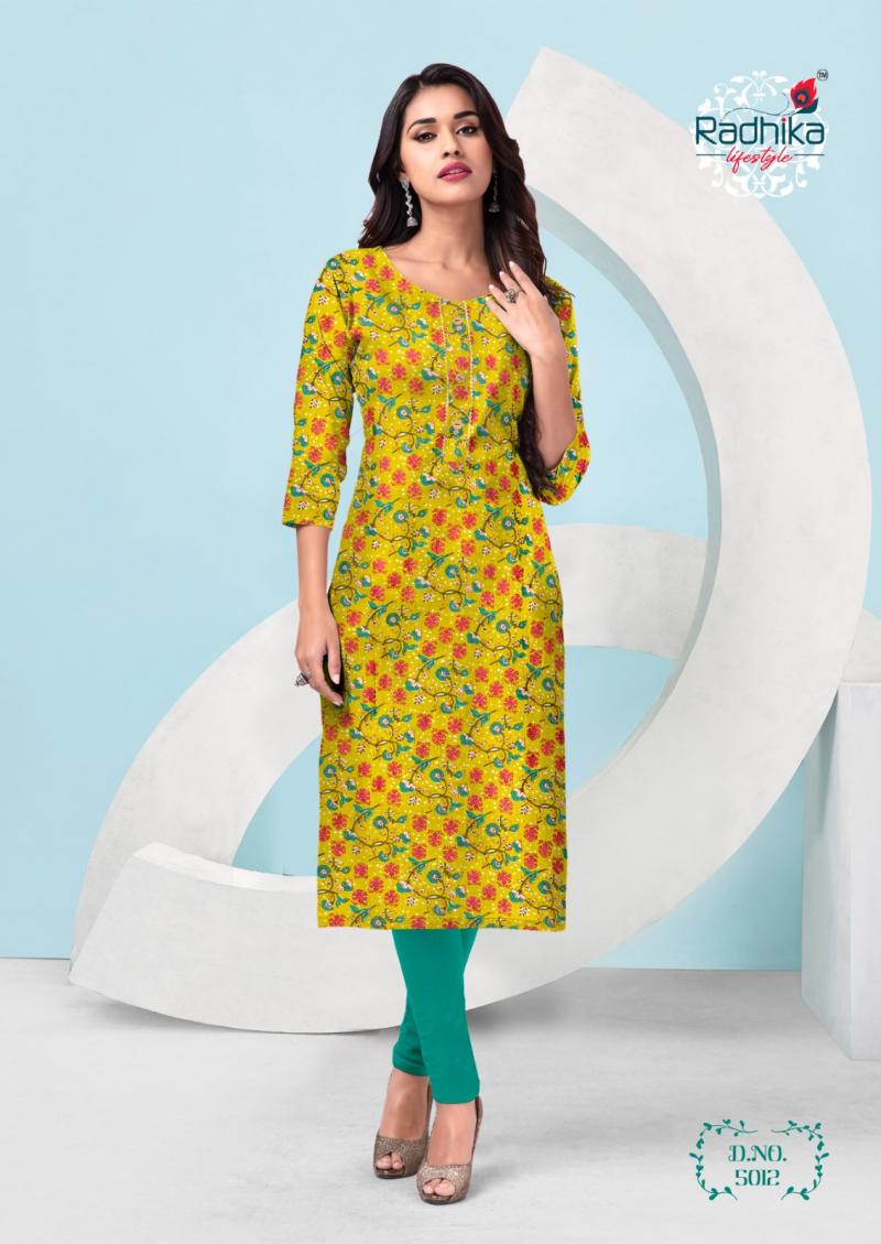 Radhika Traditional Vol-5 Cotton Exclusive Designer Kurti Collection ...