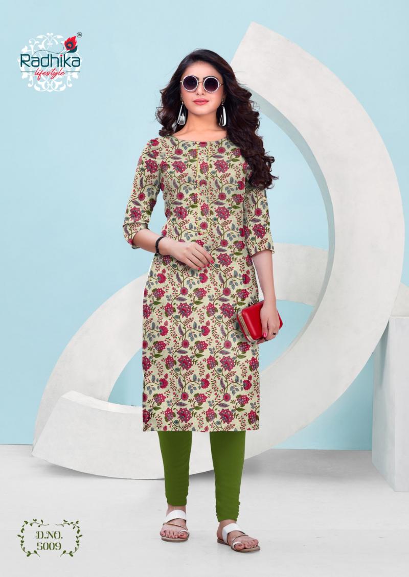 Radhika Traditional Vol-5 Cotton Exclusive Designer Kurti Collection ...