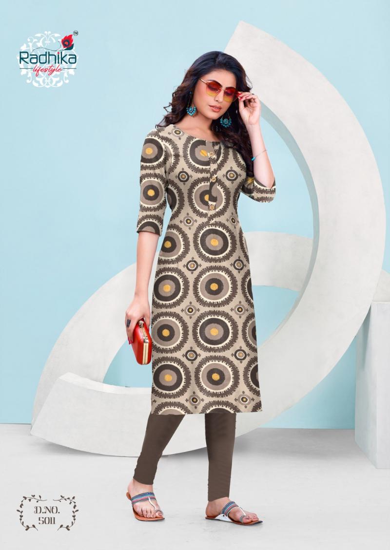 Radhika Traditional Vol-5 Cotton Exclusive Designer Kurti Collection ...