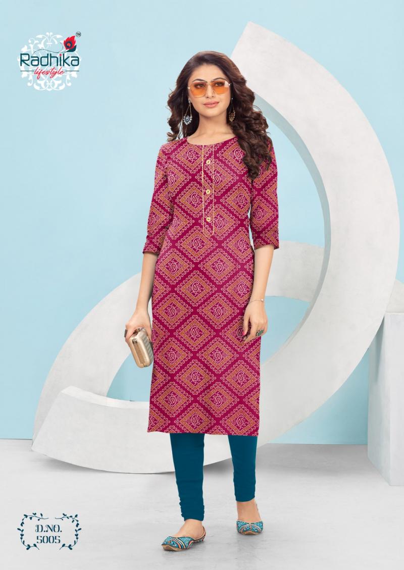 Radhika Traditional Vol-5 Cotton Exclusive Designer Kurti Collection ...