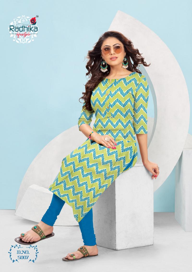 Radhika Traditional Vol-5 Cotton Exclusive Designer Kurti Collection ...