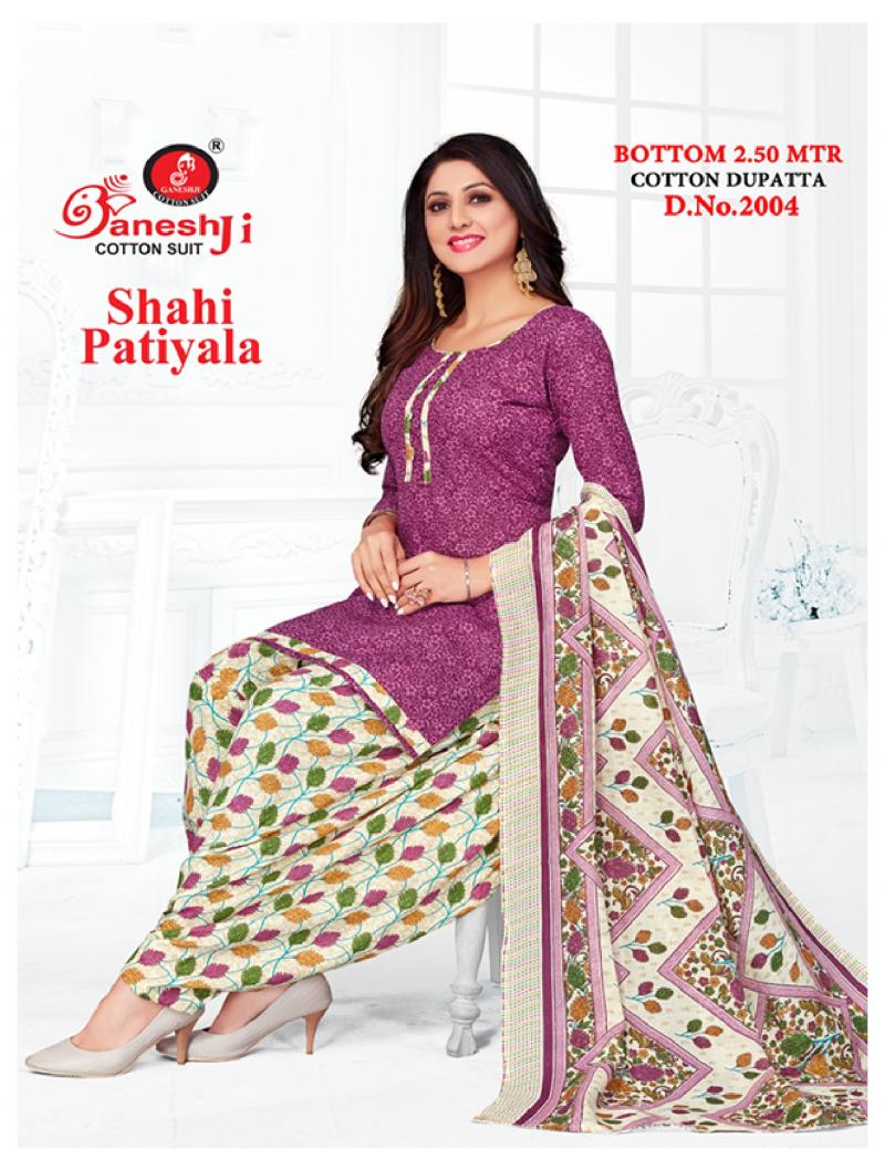 Ganeshji Shahi Patiyala Vol-2 Cotton Designer Dress Material ...