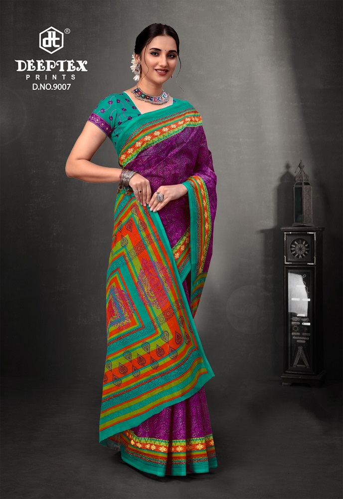 Deeptex Prime Time Vol 9 Cotton Printed Sarees Collection: Textilecatalog