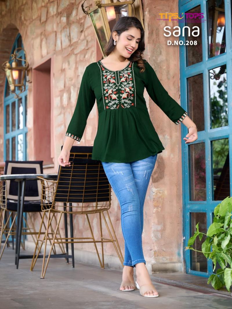 Tips And Tops Sana Vol 2 Rayon Short Tops Collection: Textilecatalog