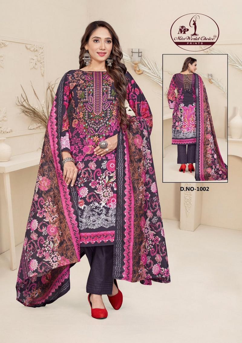 Miss World Mehnoor Vol-1 – Luxury Lawn Collection: Textilecatalog