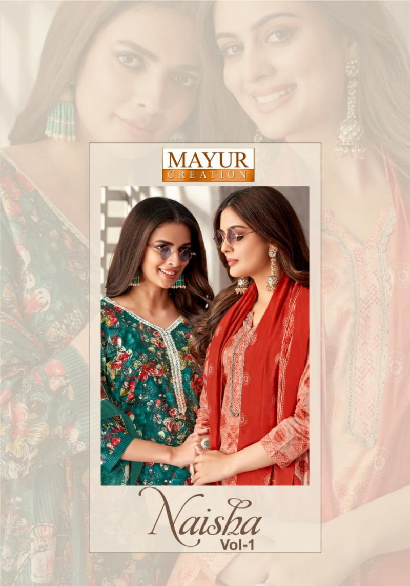 Mayur Naisha Vol-1 – Dress Material: Textilecatalog